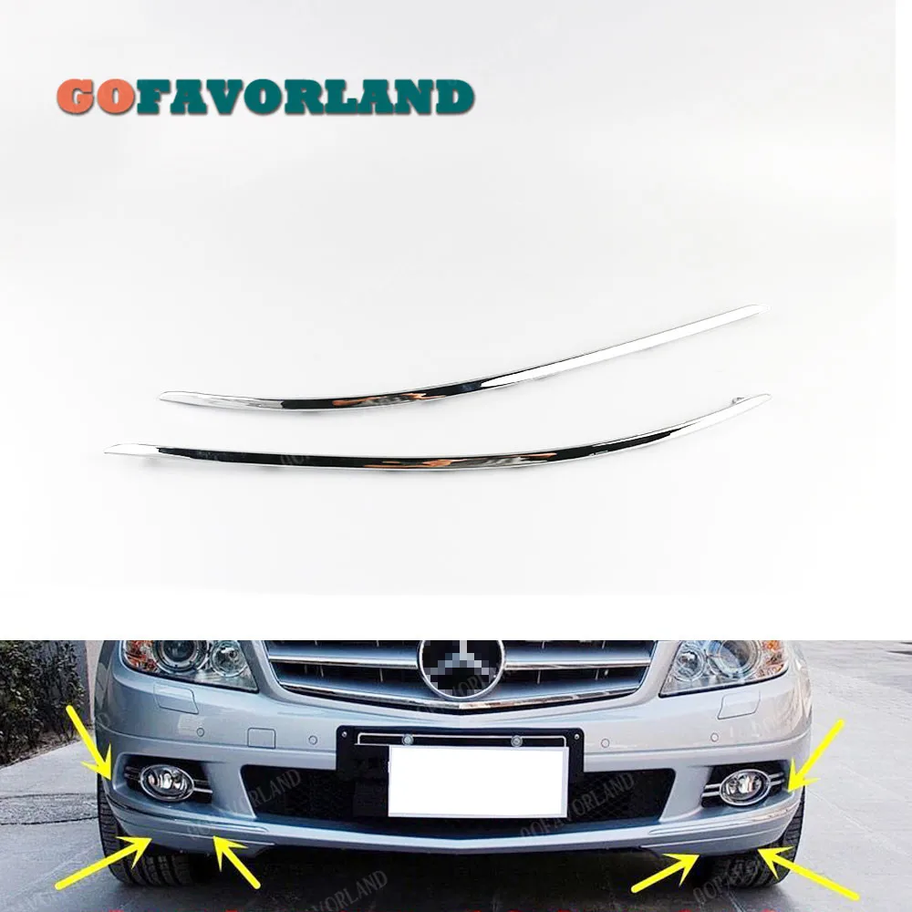 Parachoques-delantero-cromado-para-mercedes-benz-moldura-izquierda-y ...