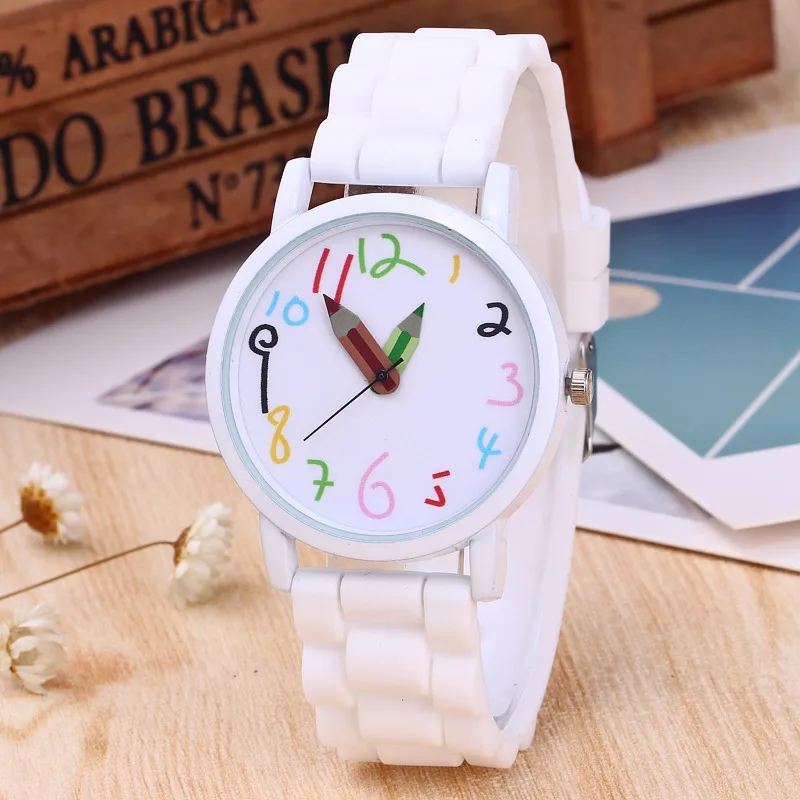 Kids Steel Rubber Sports Watch Red Soccer (Futbol)