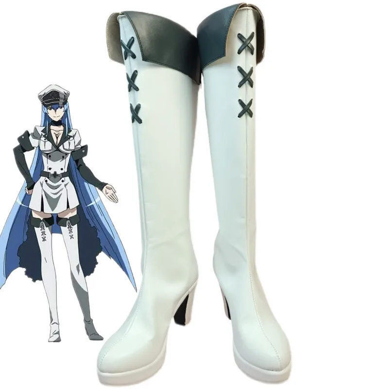 Akame ga KILL Esdeath Shoes Cosplay Shoes Boots Game Anime Halloween ...