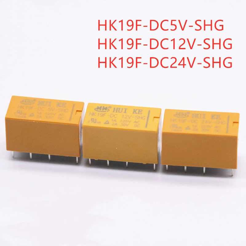 5pcs Mini Power Relay Hk19f-dc5v-shg Hk19f-dc12v-shg Hk19f-dc24v-shg ...