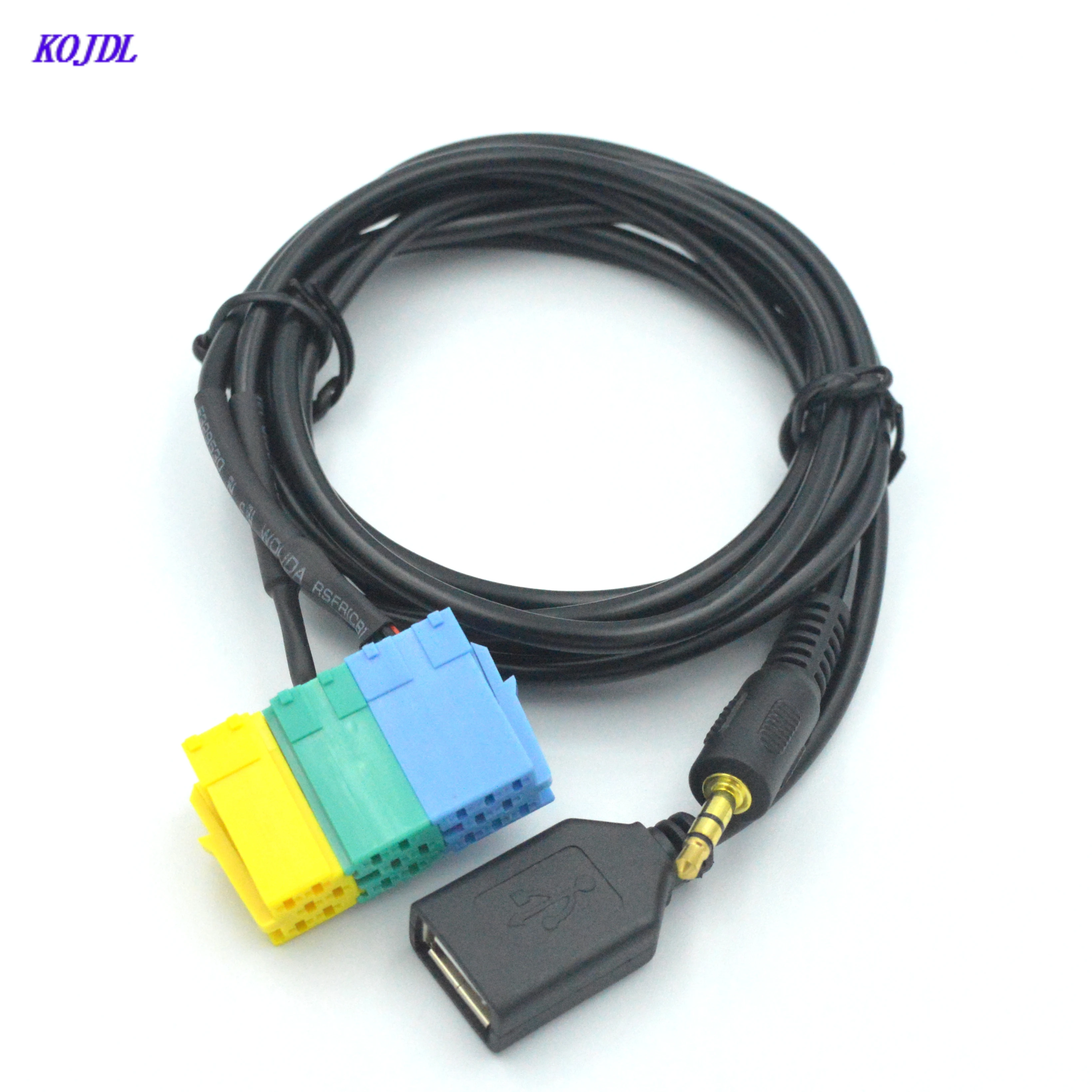 Car 3.5mm Radio 2in1 Aux Usb Cable Audio Dual Interface Wiring For ...