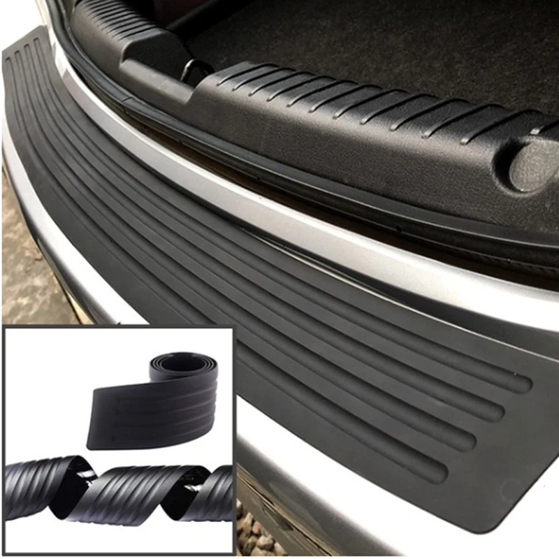 Universal Car Trunk Door Sill Plate Protector Rear Bumper Guard Rubber ...