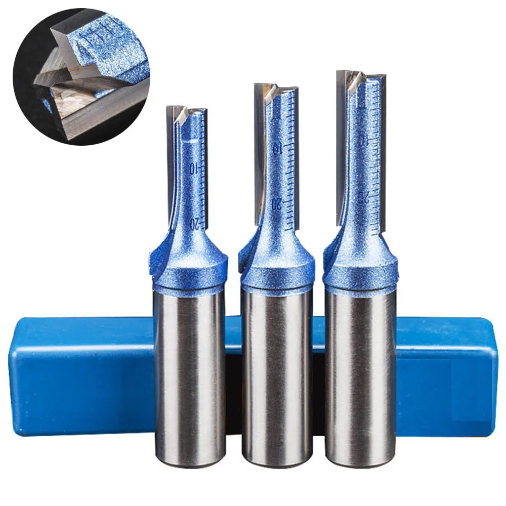 2 Flutes Straight Router Bits Drilling Cleaning Bottom Cutting Slotted ...