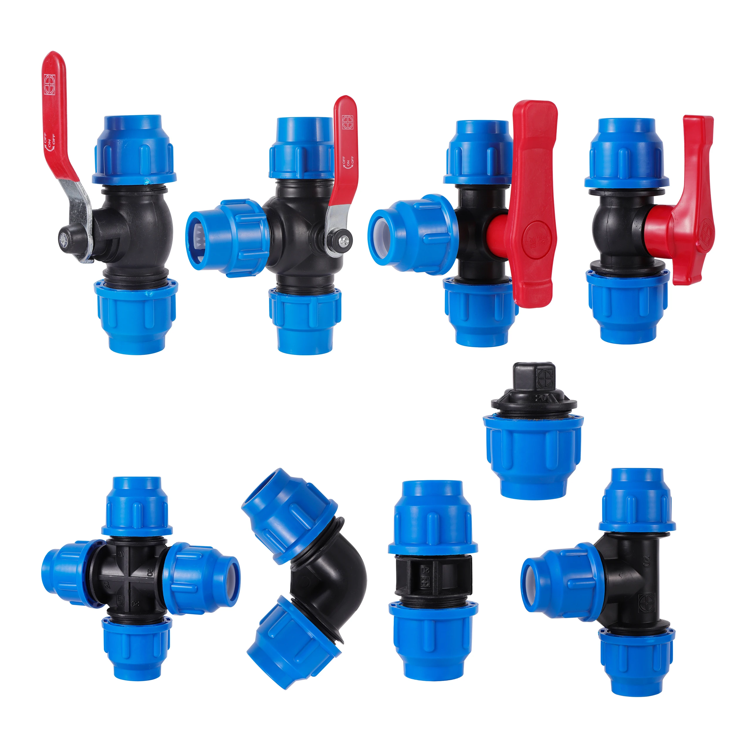 20/25/32/40/50mm Pvc Pe Tube Tap Water Splitter Plastic Quick Valve ...