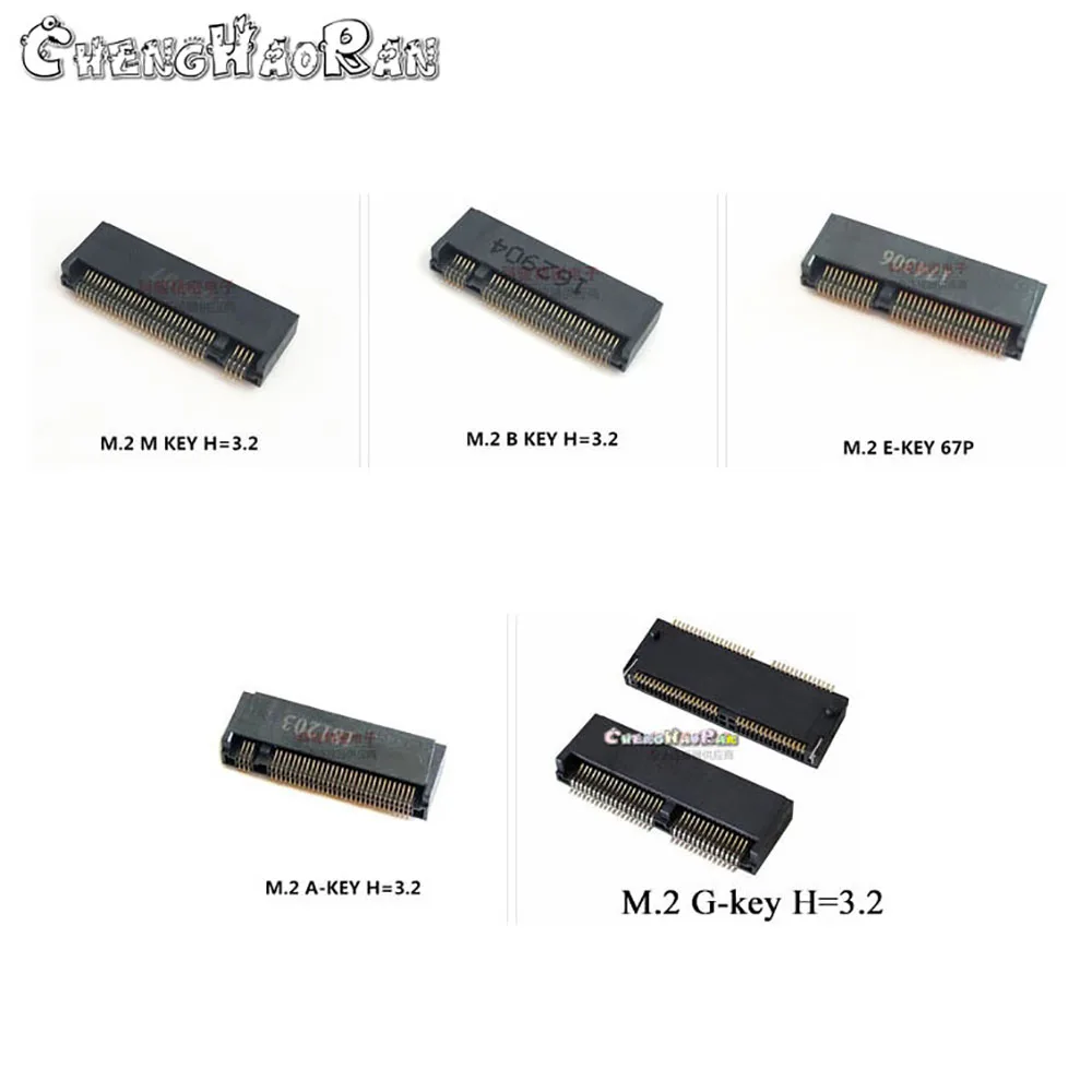 10PCS 3.2H M-Key B-Key Original New M.2 Connector 67P NGFF interface ...