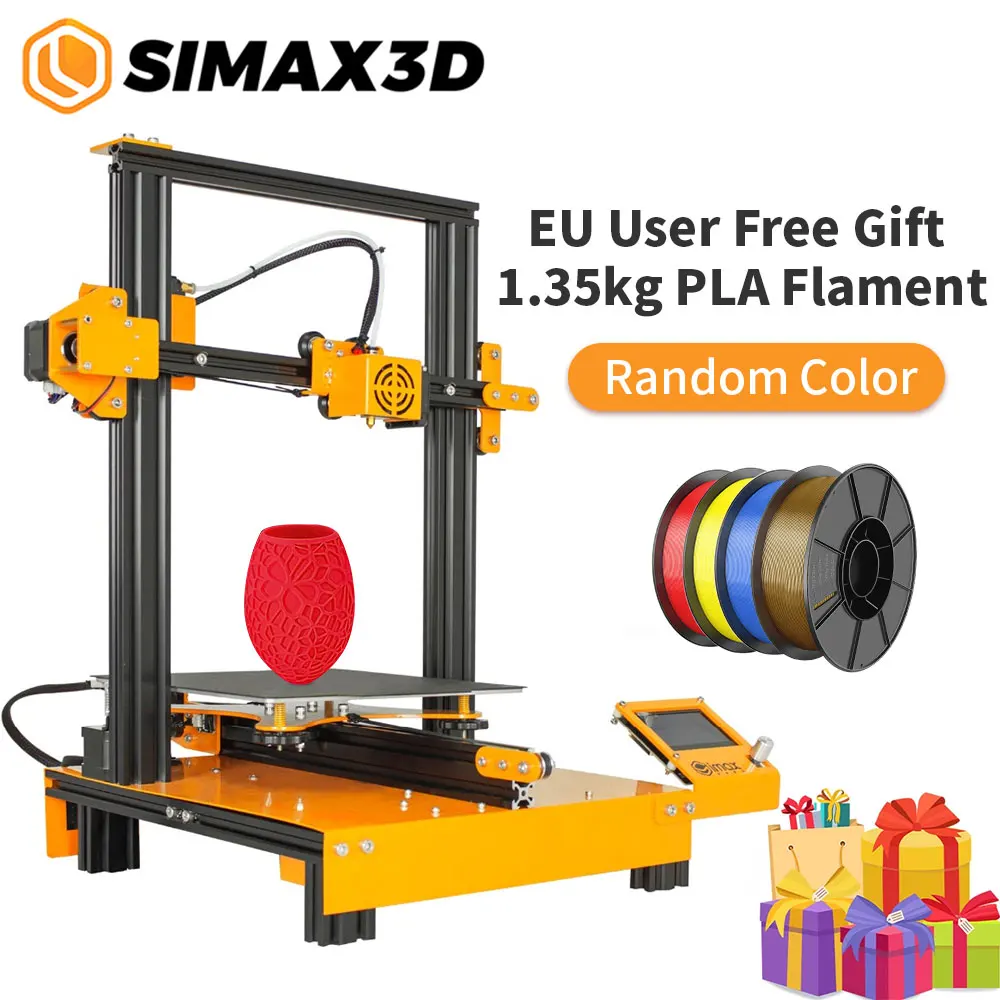Simax3d kit diy impressora 3d com tela touch, alta precisão, fdm ...