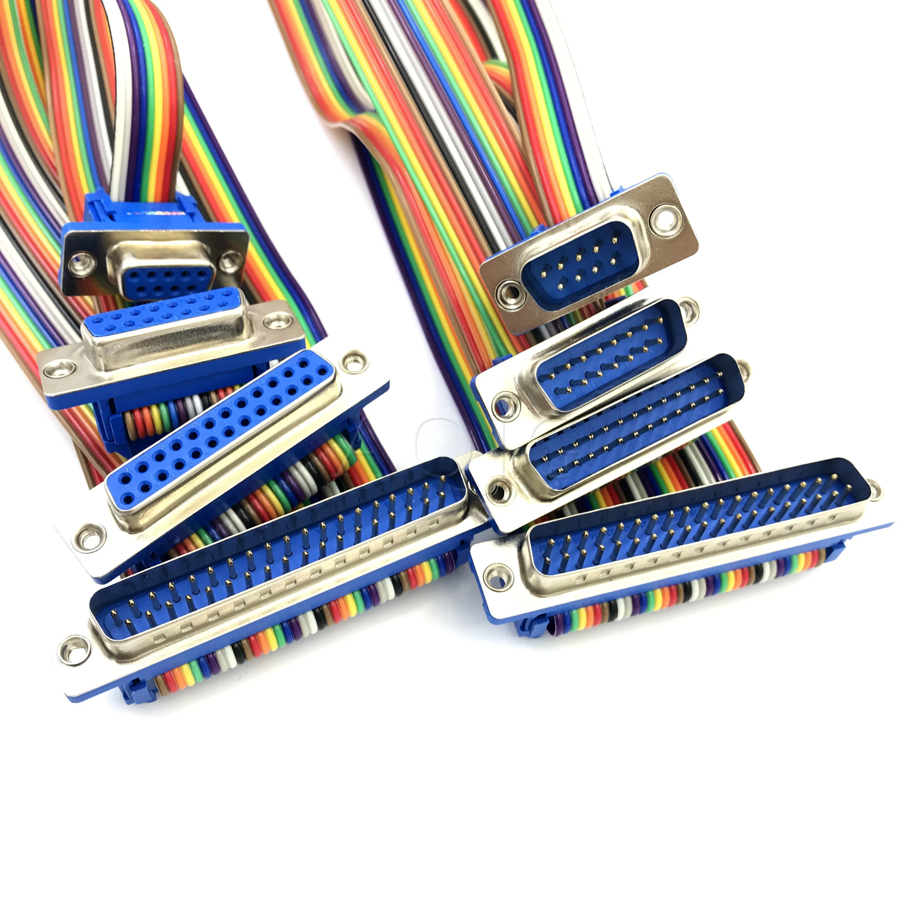 DB9-DB15-DB25-DB37-DIDC9-Male-to-Male-Female-Extention-PITCH-Color-Flat ...