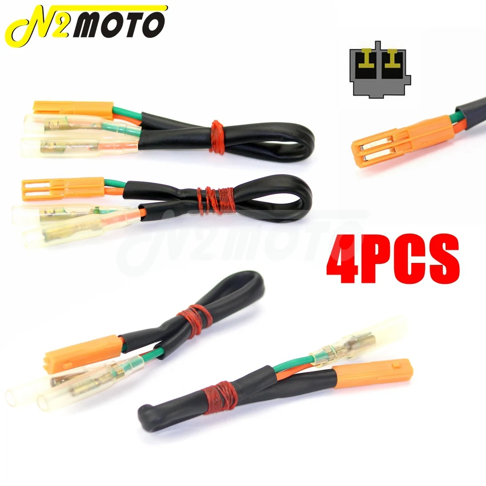 Motorcycle Turn Signal Adapter Plugs OEM Indicator Wire Connector For ...