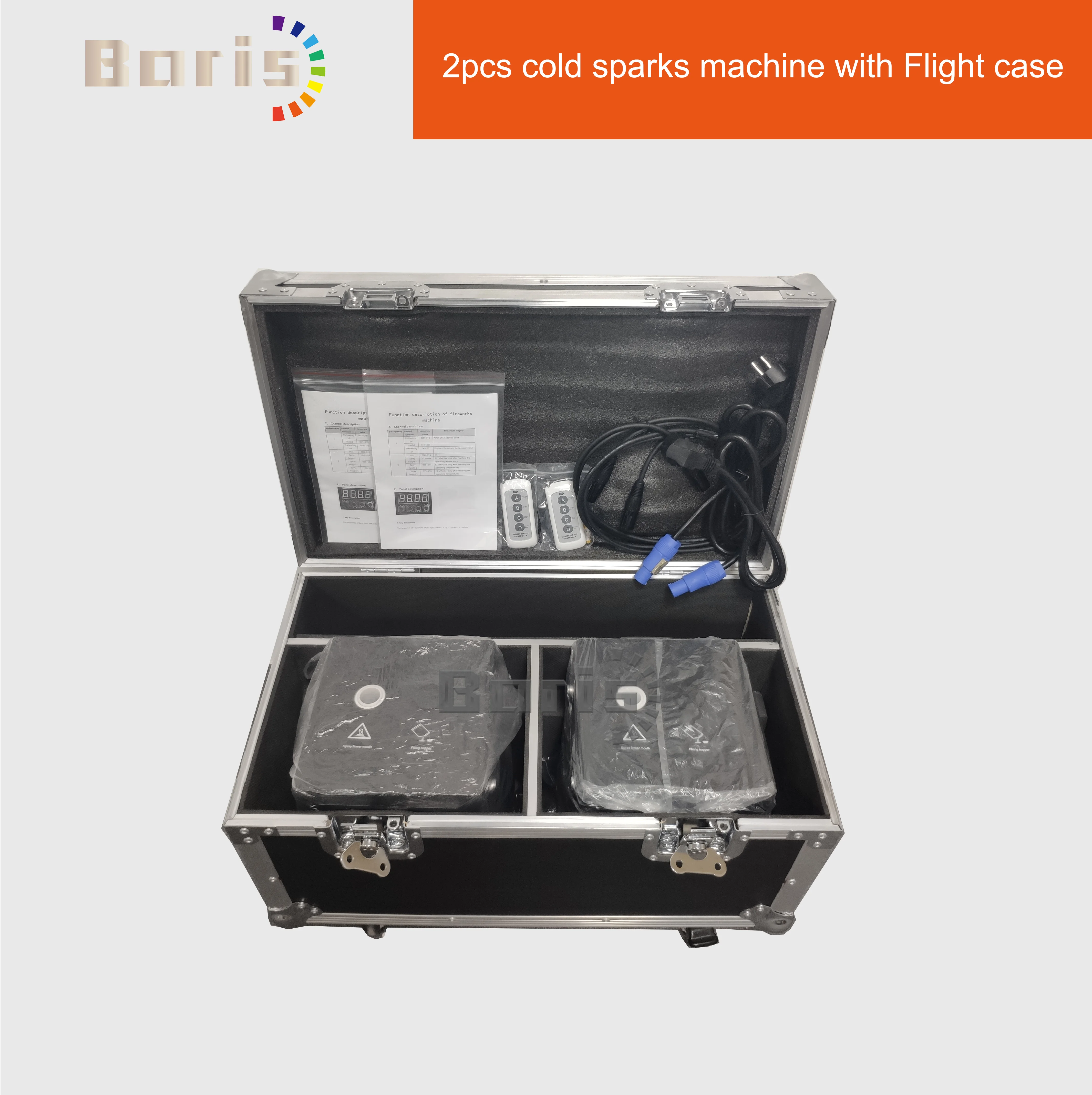 2pcs cold sparks machine with flycase 600w Cold Firework Machine DMX ...