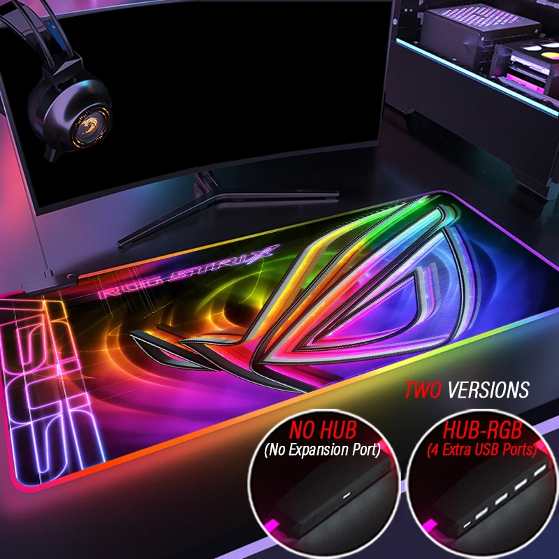 ROG ASUS illumination Mat Mouse Pad XXL Hub Custom 4 Port USB Desk Mat ...