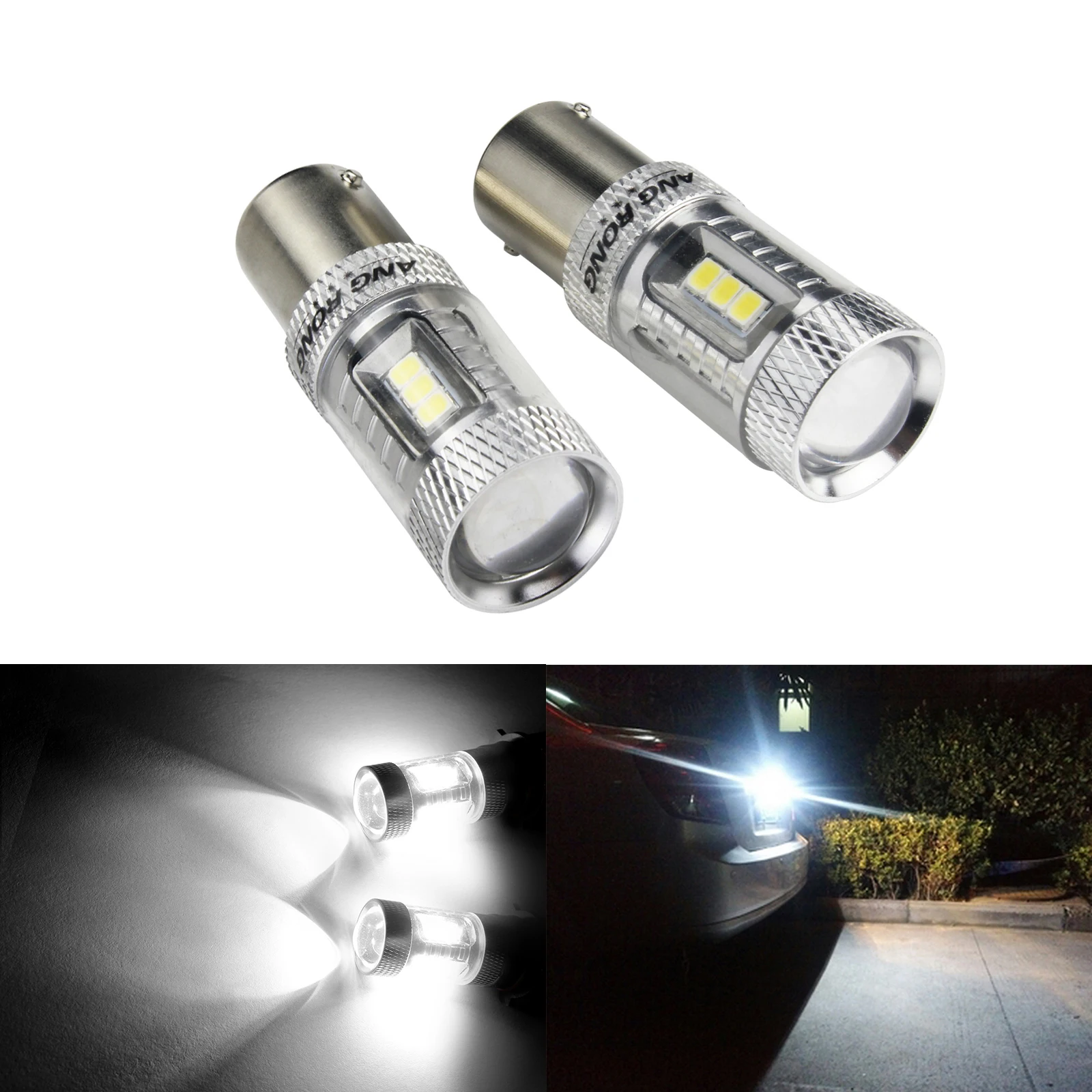 ANGRONG-2x-BA15s-P21W-S25-R5W-R10W-1156-Bulb-High-Power-LED-Tail-Brake ...