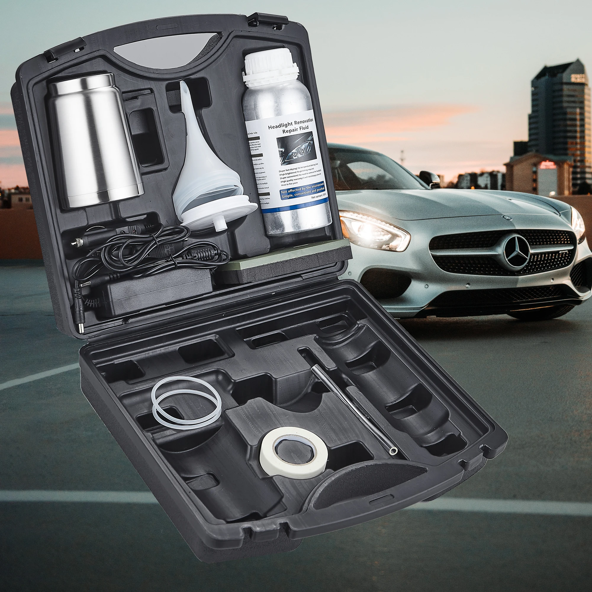 Car Headlight Polish Restoration Kit Headlight Polishing Cleaning Kit ...