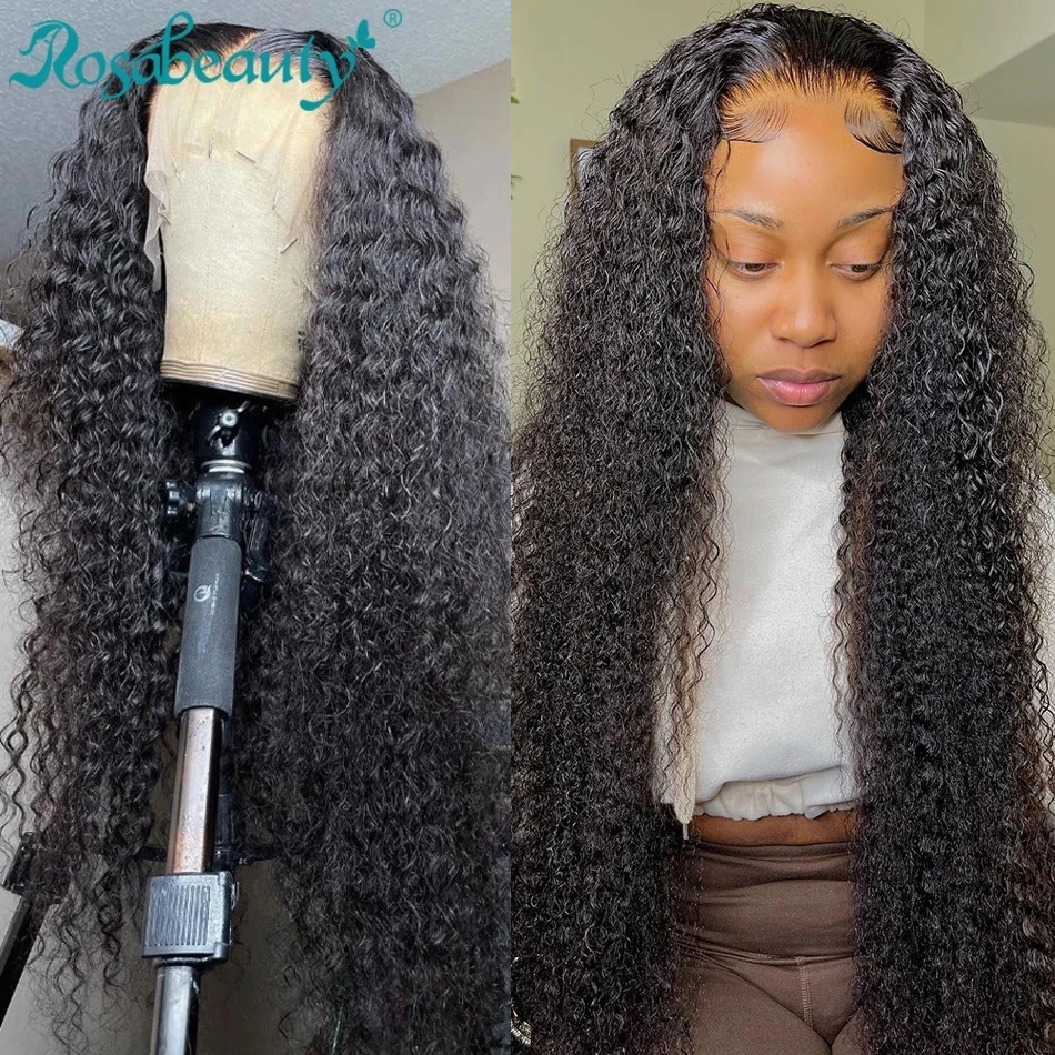 Rosabeauty Peluca de cabello humano ondulado 13x4, postizo de 13x6 HD ...