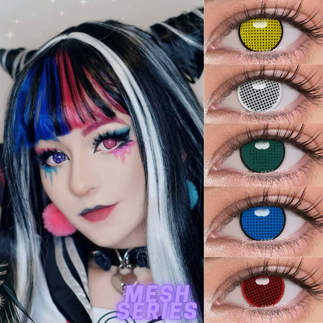 White Mesh Contacts Cosplay