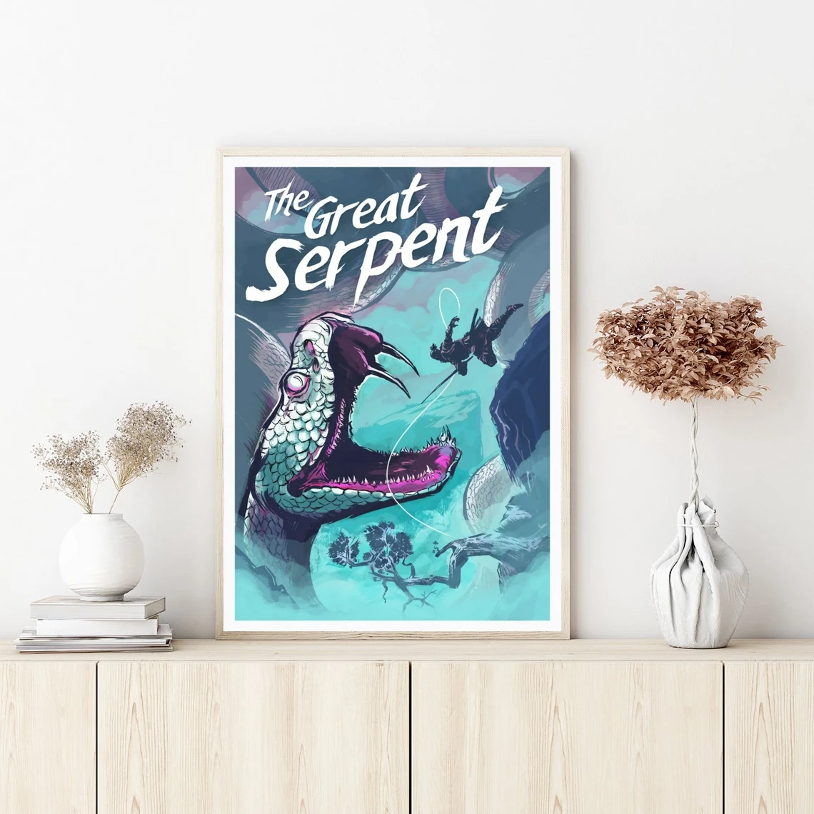 Sekiro The Great Serpent Game Poster Wall Art Canvas Painting Bedroom ...