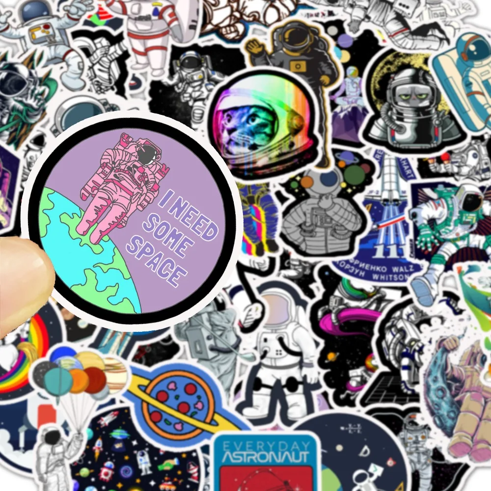 50PCS Outer Space Stickers Pack Astronaut Cool for On The Laptop Fridge ...