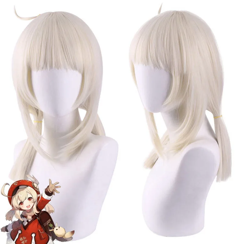 Genshin Impact Cosplay Klee 45cm Wig Golden Wig Cosplay Anime Cosplay ...