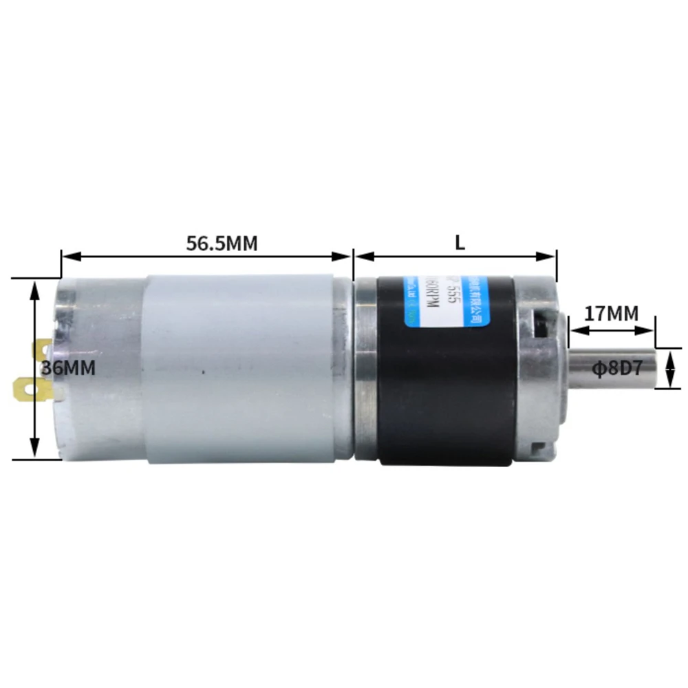 36-555 Max 100kg.cm High Torque Planetary Gear Motor Adjustable Speed ...