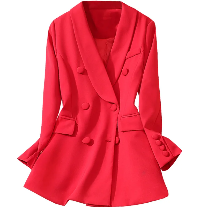 Veste de bureau professionnelle pour femmes, pantalon décontracté rouge ...