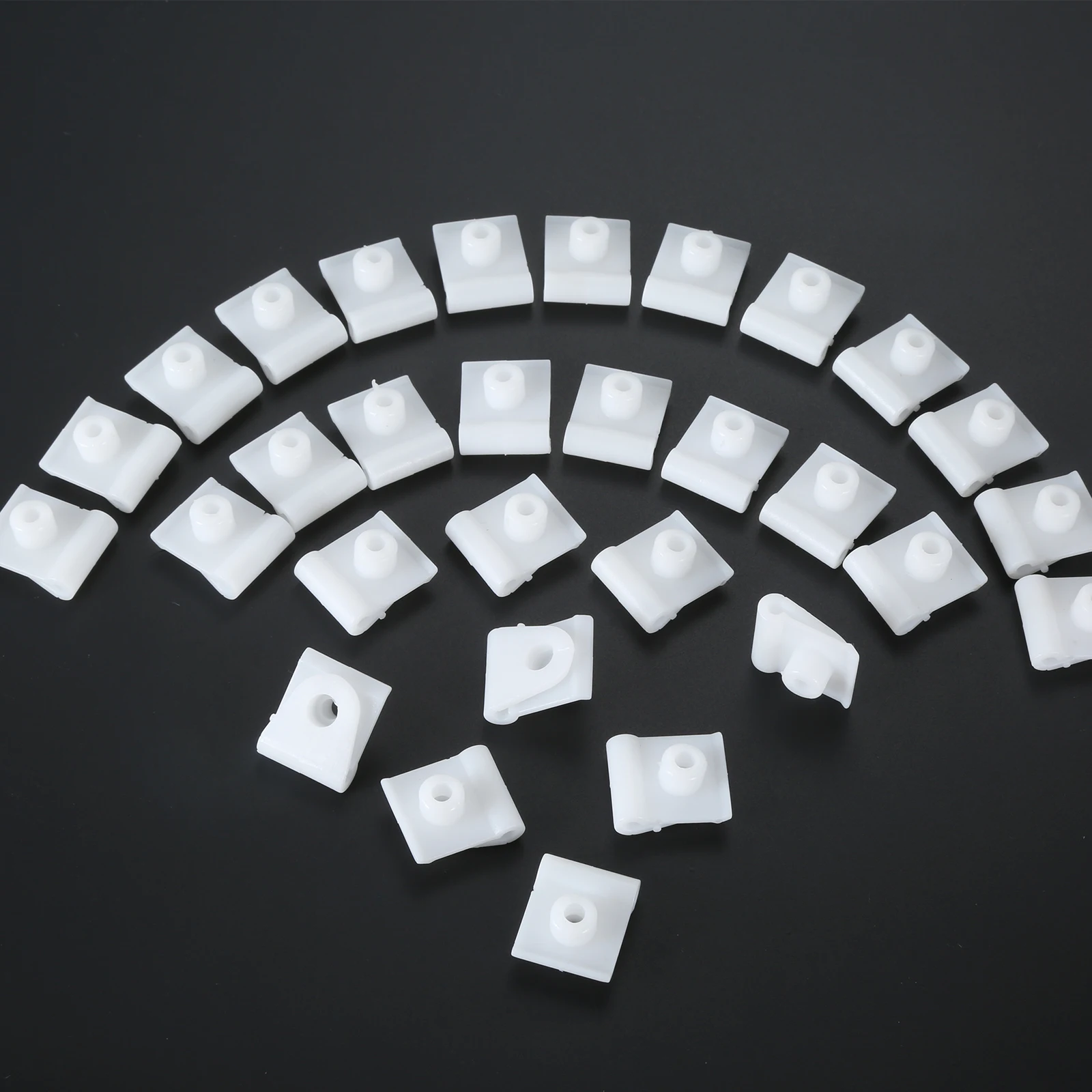 30pcs Car Body Fender Plastic Clips White Fit For Nissan Fender Lined ...
