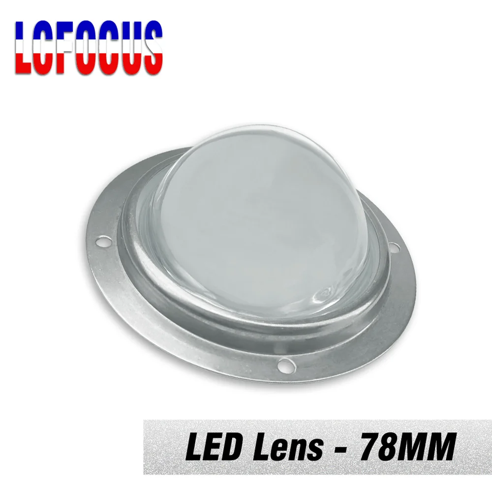 30 45 60 90 120 Degrees LED Lens Optical Glass 78mm + Reflector ...
