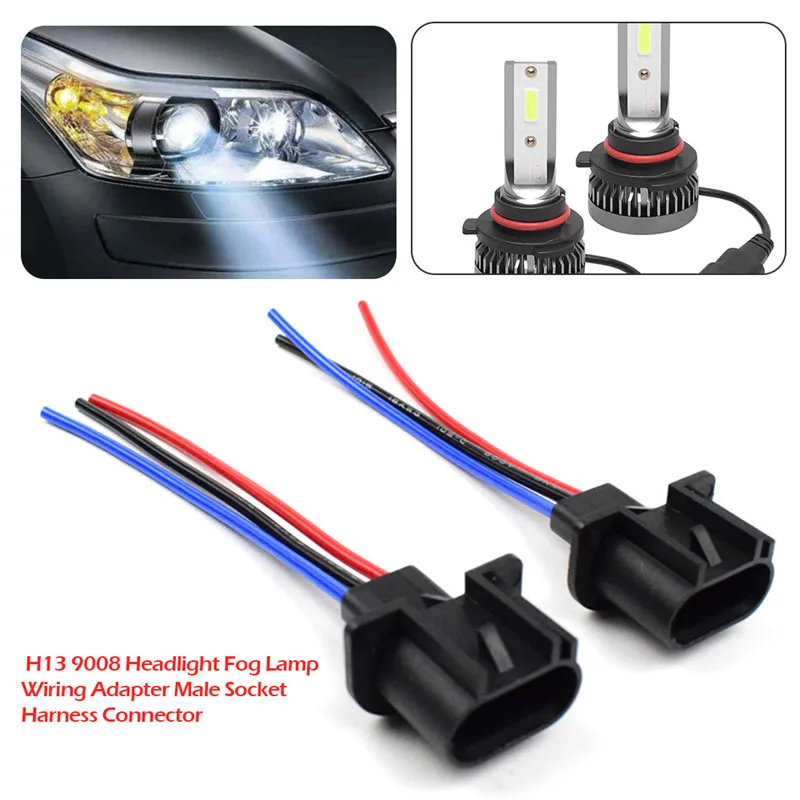 1-Pair-H7-H8-H9-H10-H11-H13-9005-LED-Headlight-Bulb-Base-Adapter ...