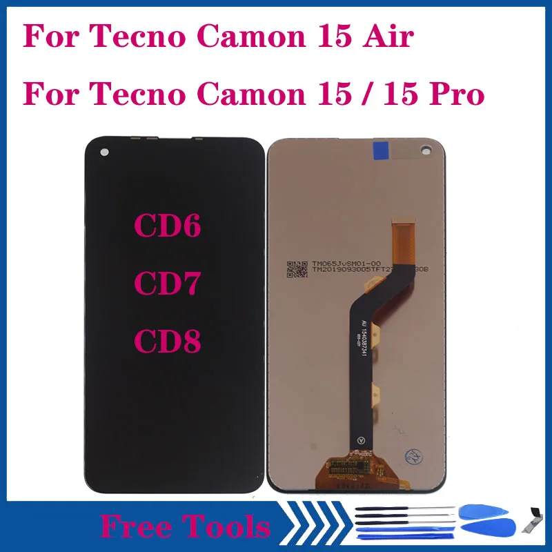 Ensemble écran tactile LCD de 6.6 pouces pour Tecno Camon 15 CD7 15 Pro ...