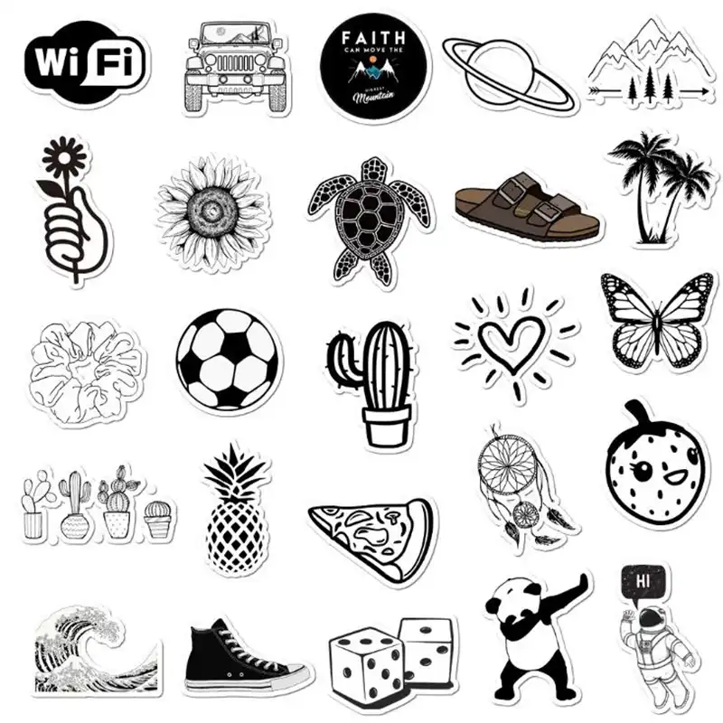 Stickers Kawaii Blanco Y Negro at Samuel Goggins blog