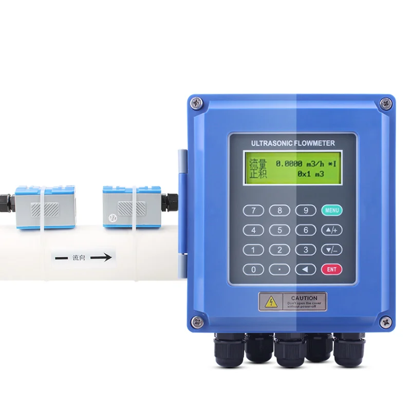 Wall-mounted Ultrasonic Flowmeter External Clip Type Flow Meter Fixed ...