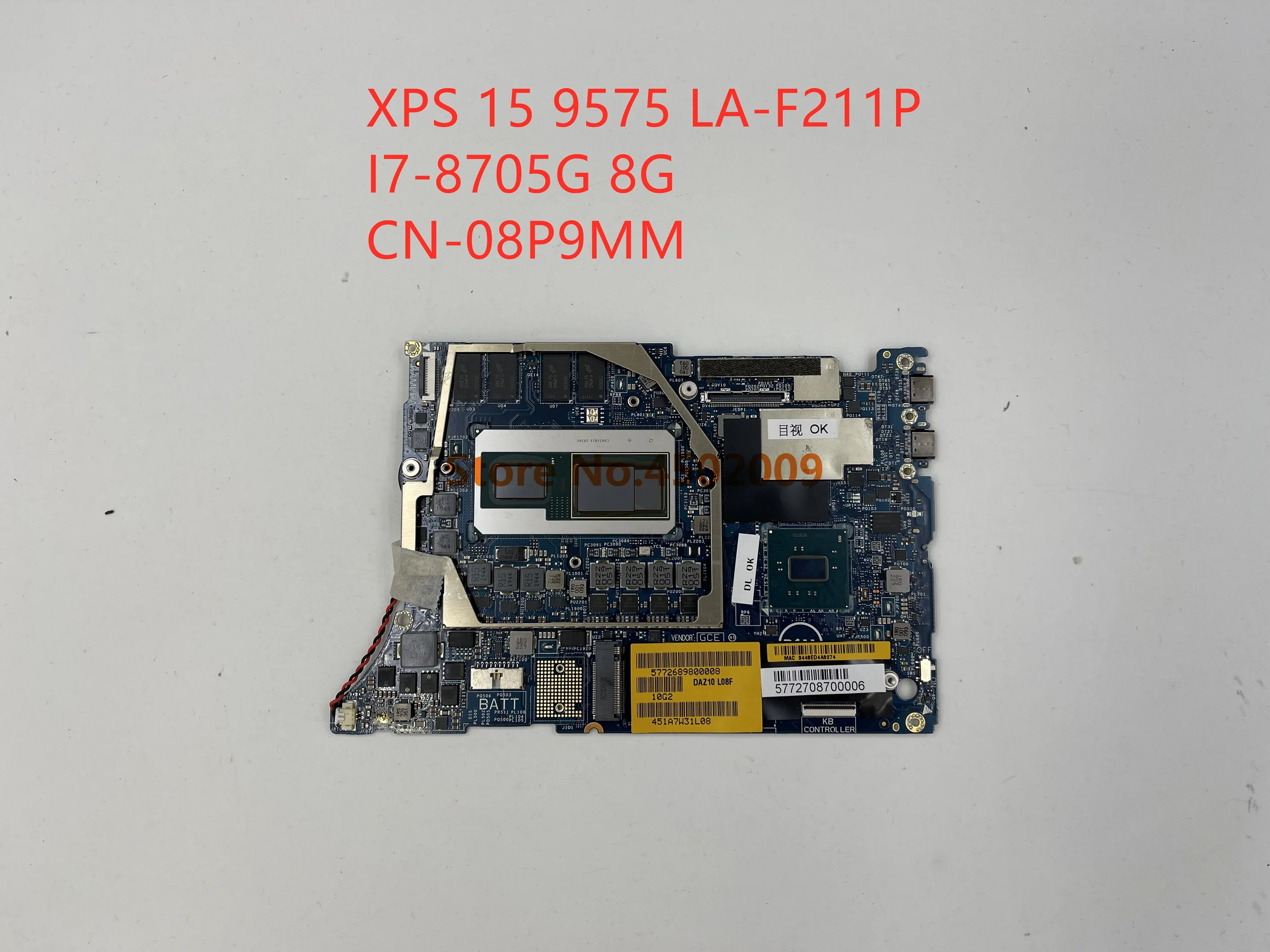 for-Dell-XPS-15-9575-LA-F211P-CN-0WR6YP-0WR6YP-WR6YP-Laptop-Motherboard ...