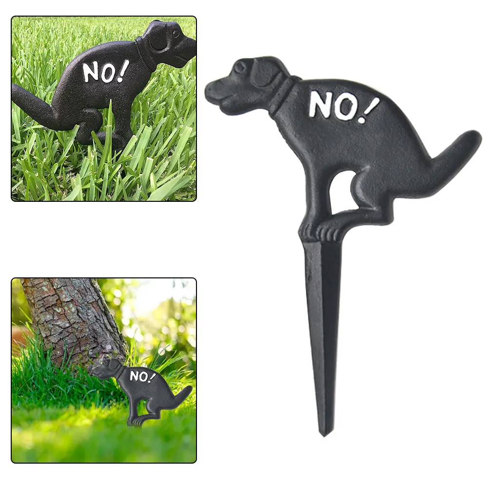 No Pooping Yard Sign Cast Iron No Dog Poop Urinating Yard Sign Lawn ...
