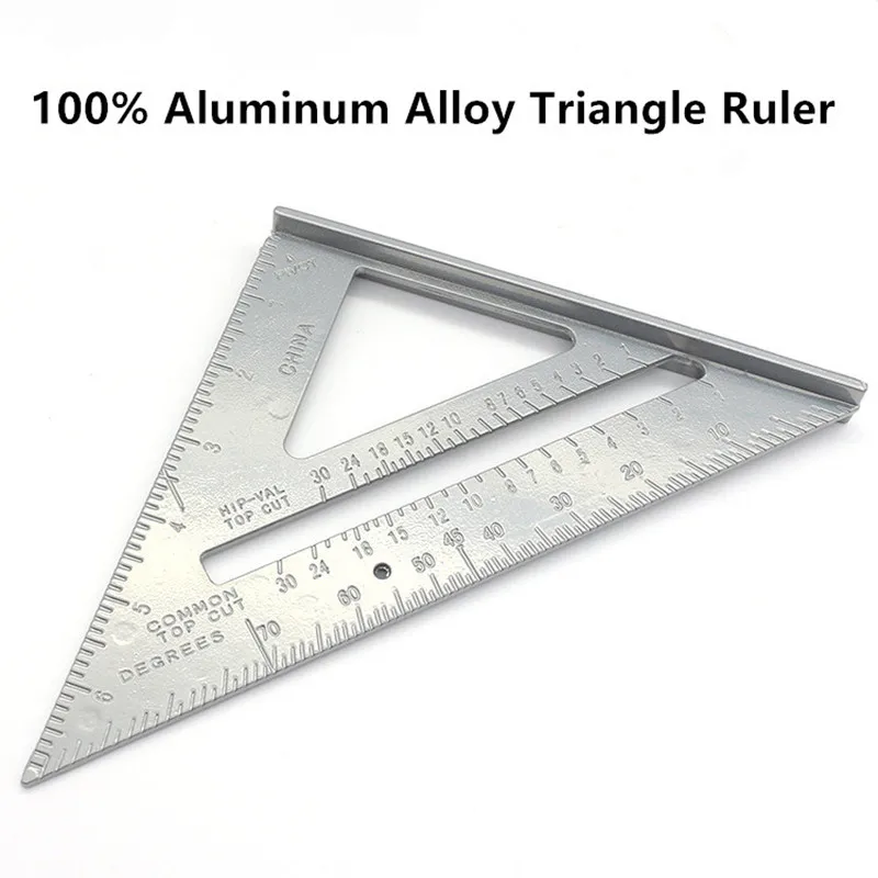 7 Inch Aluminum Alloy Measuring Ruler Gauges Speed Square Roofing ...