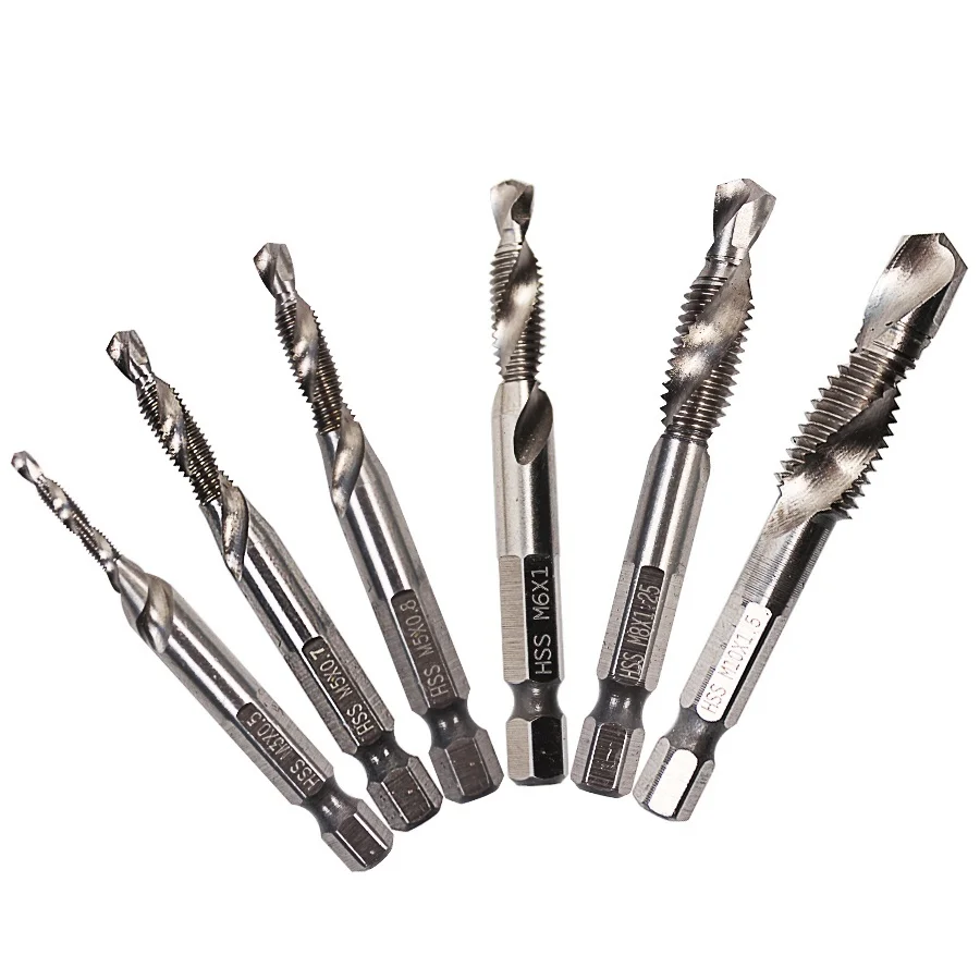 1/4'' Hex HSS High Speed Steel Thread Spiral Screw M3 M4 M5 M6 M8 M10 ...