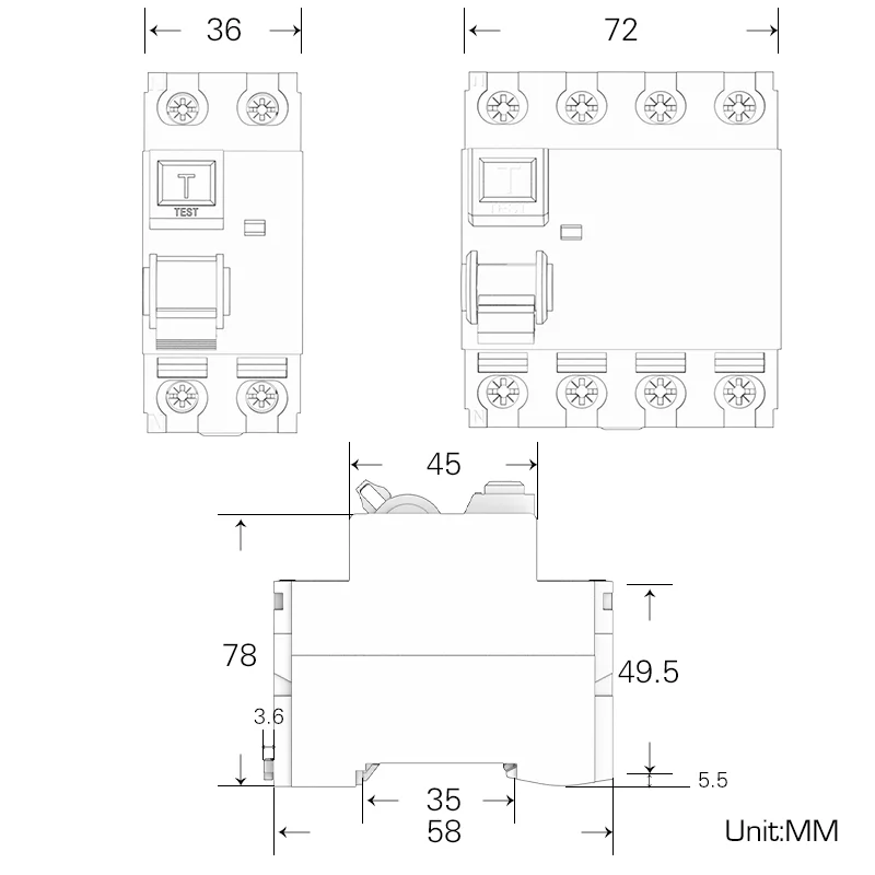2P 40A 30mA 누설 회로 차단기 잔류 전류 회로 차단기 RCCB 누설 단락 보호|서킷 차단기| - AliExpress