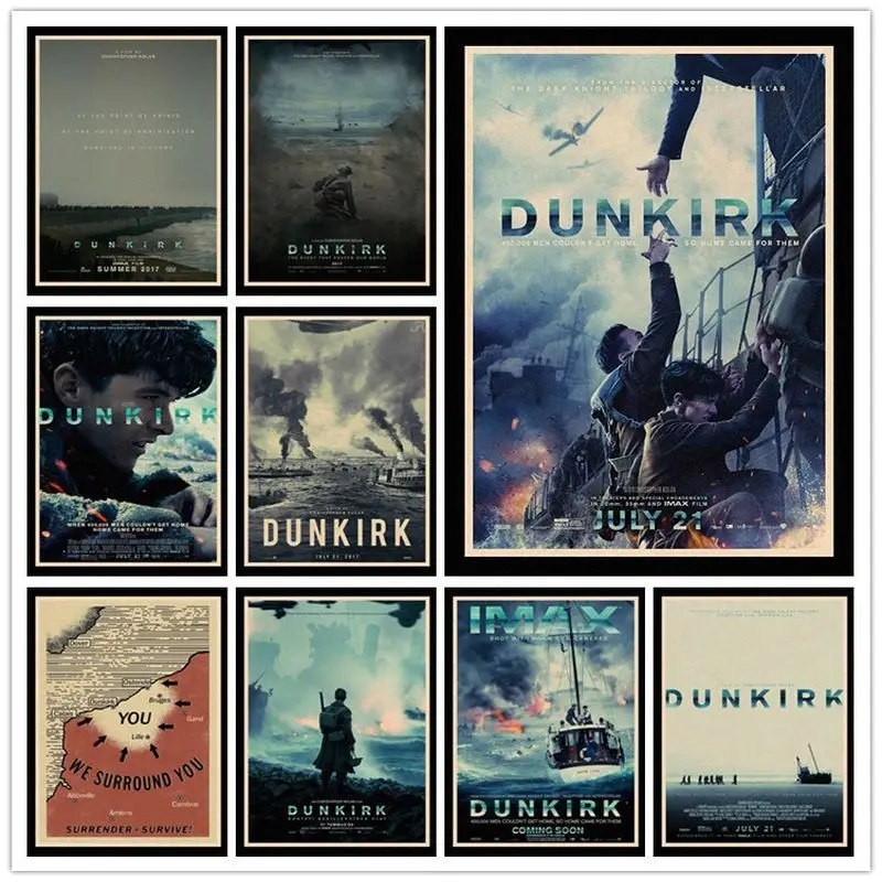 Perfect-JL-Dunkirk-World-War-II-movie-retro-posters-kraft-wall-paper ...