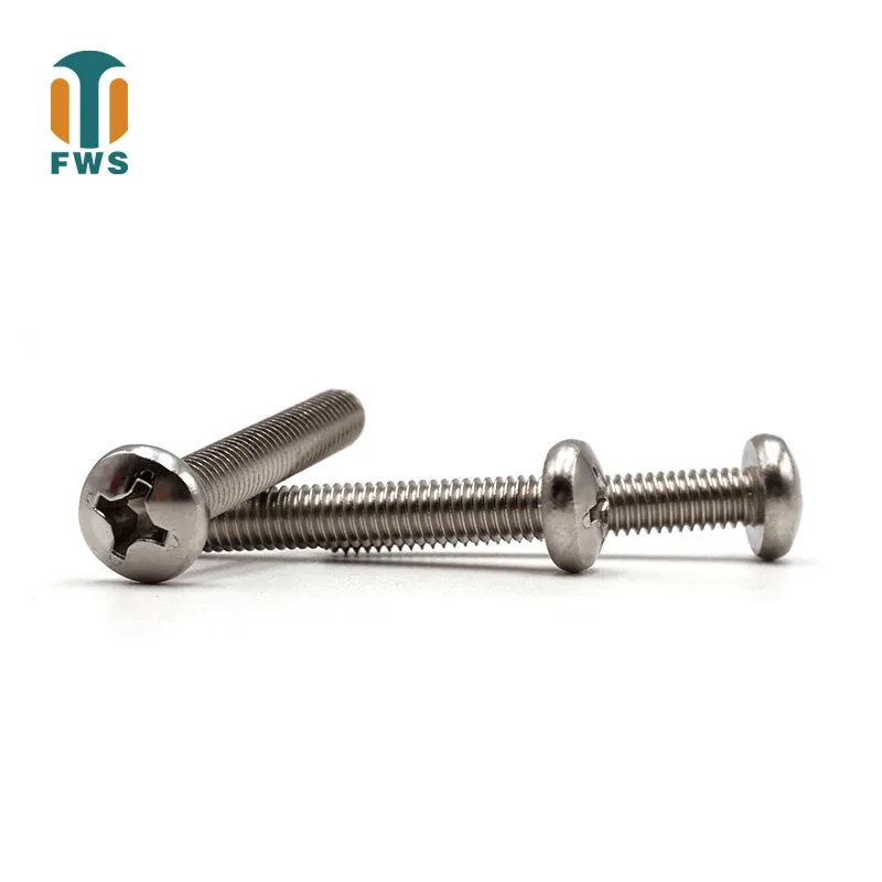 316 GB/T 818 85 DIN ISO 7045 Cross Recessed Pan Head Screws 50 Pcs M3 ...