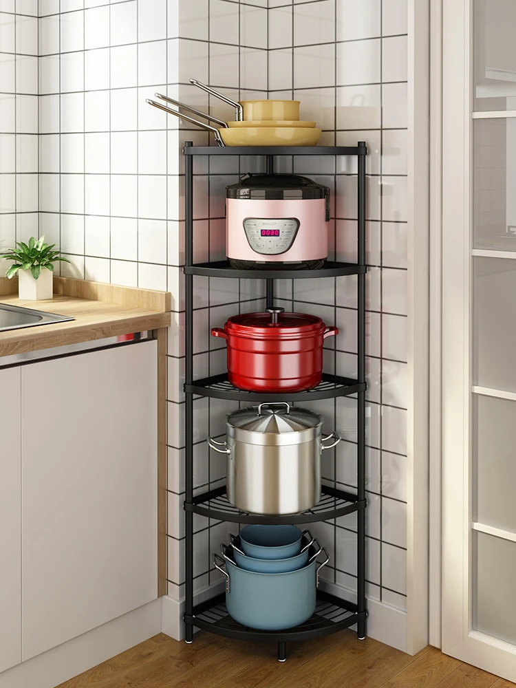3-4-5-layer-kitchen-shelf-floor-multi-layer-corner-storage-pot-rack ...