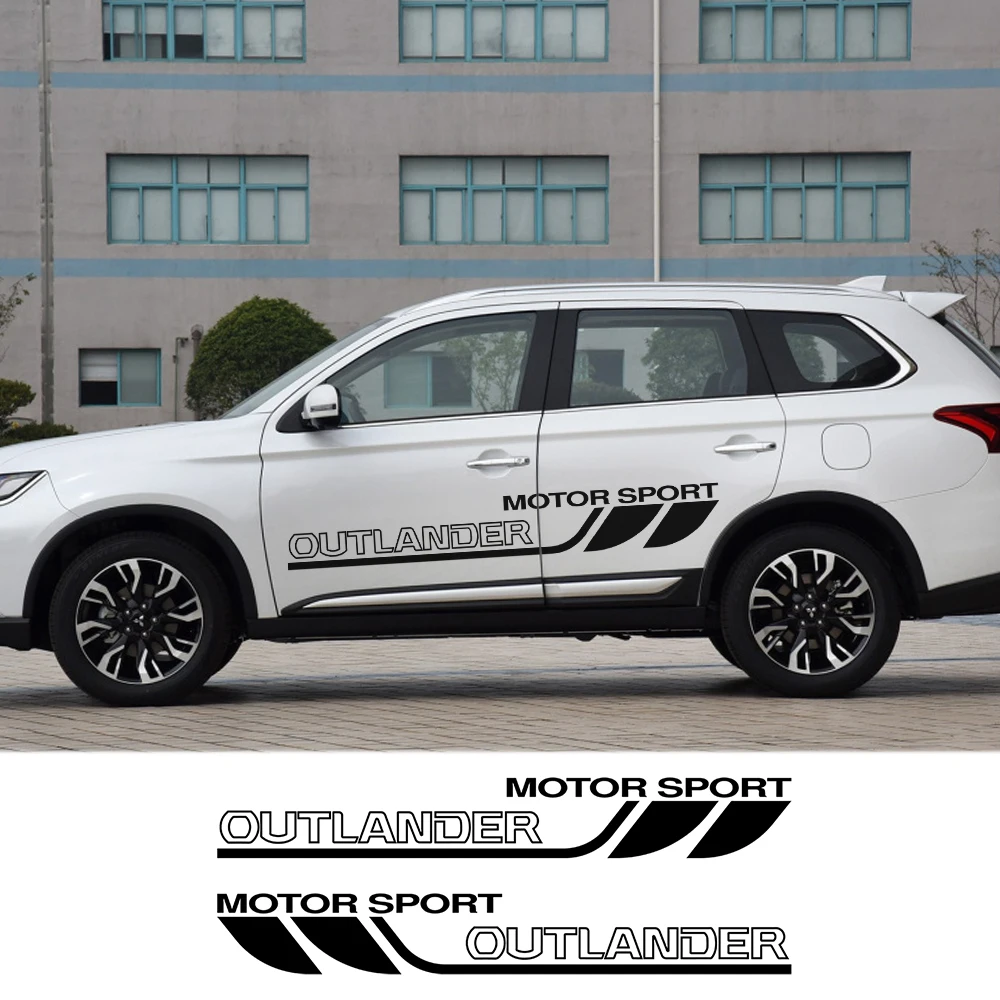 For-Mitsubishi-Outlander-3-2-2PCS-Auto-Wrap-Graphic-Vinyl-Film-Car-Door ...