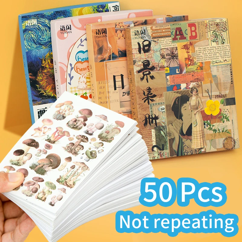 50-pcs-non-repetitive-Kawaii-Cute-Stickers-aesthetic-Decorative ...