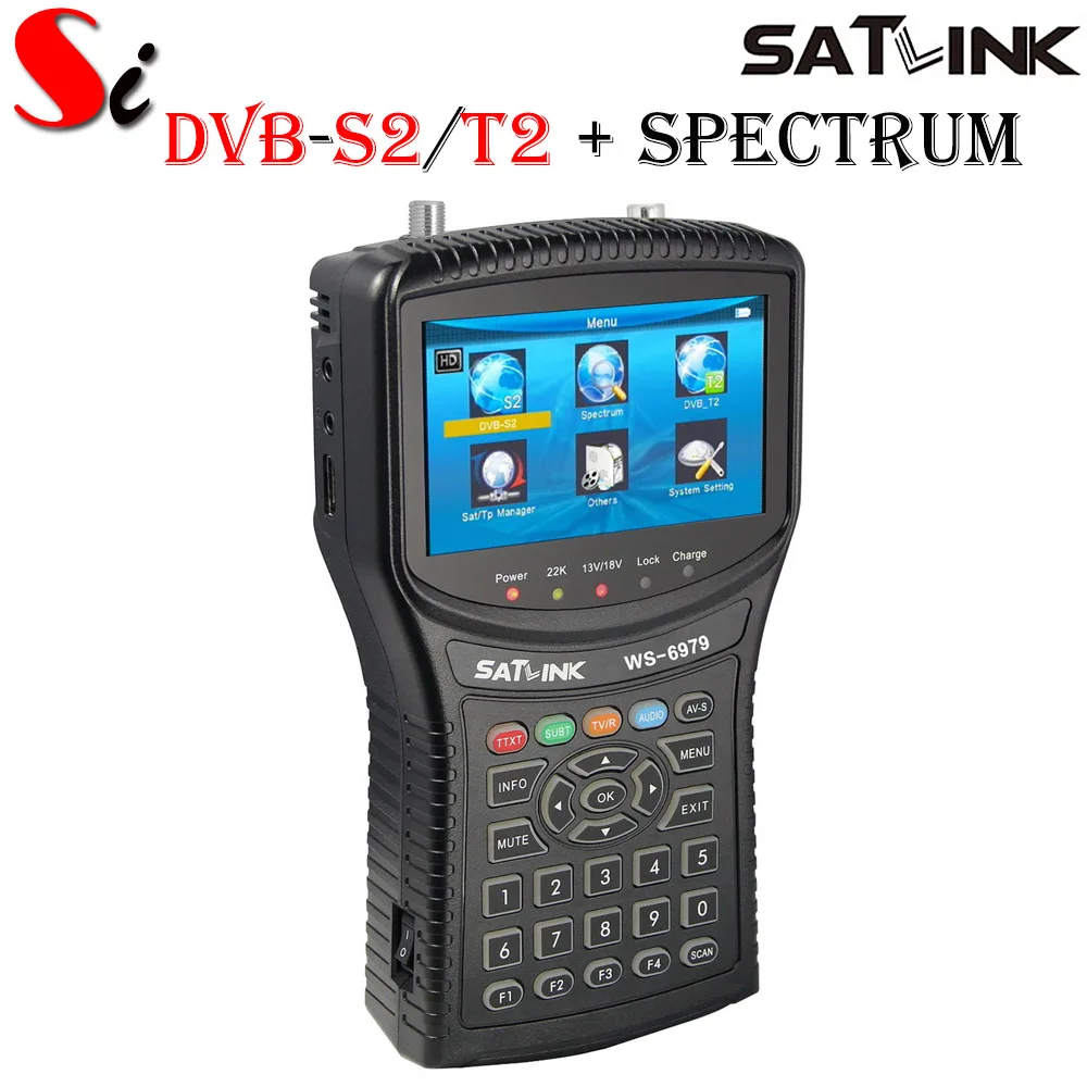 Original Satlink Ws-6979 Dvb-s2 & Dvb-t2 Combo Satellite Finder ...