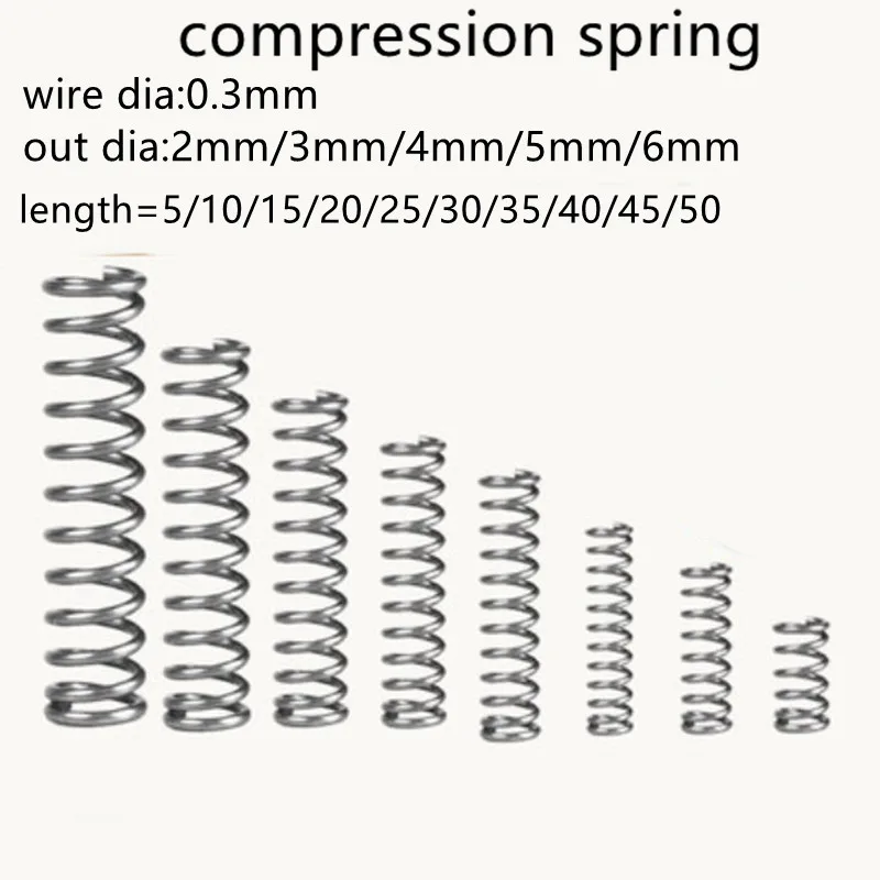 20pcs-0-3mm-compression-spring-outer-dia-2mm-3mm-4mm-5mm-6mm-Stainless ...