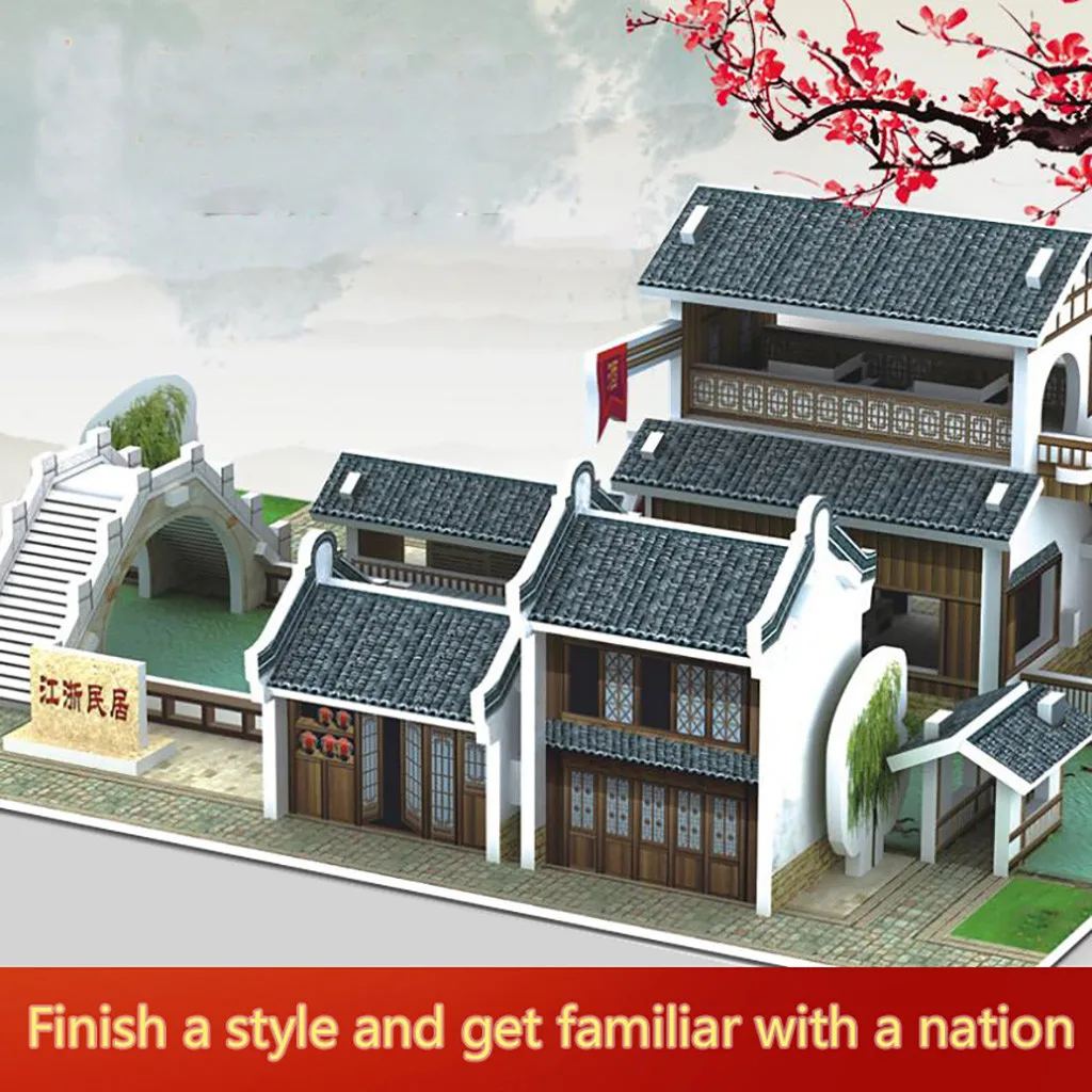 Diy-Architecture-3d-Cardboard-Puzzle-Toys-Diy-House-Villa-Kids-Boys ...