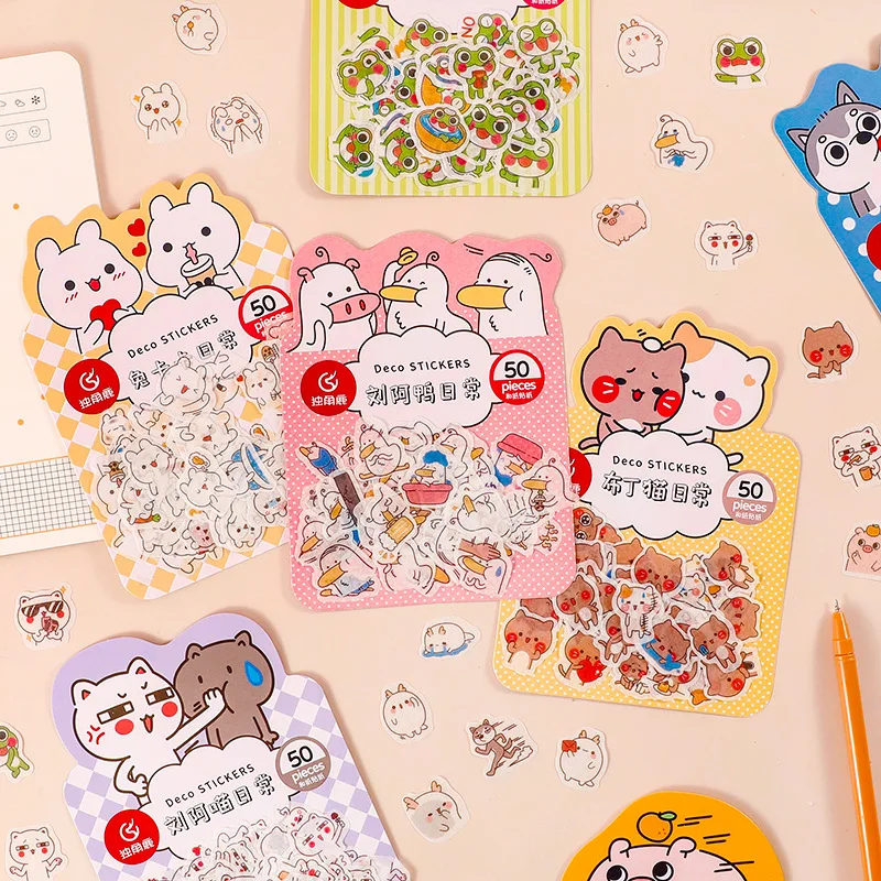 Pegatinas-decorativas-de-dibujos-animados-Kawaii-pegatinas-de-papeler-a ...