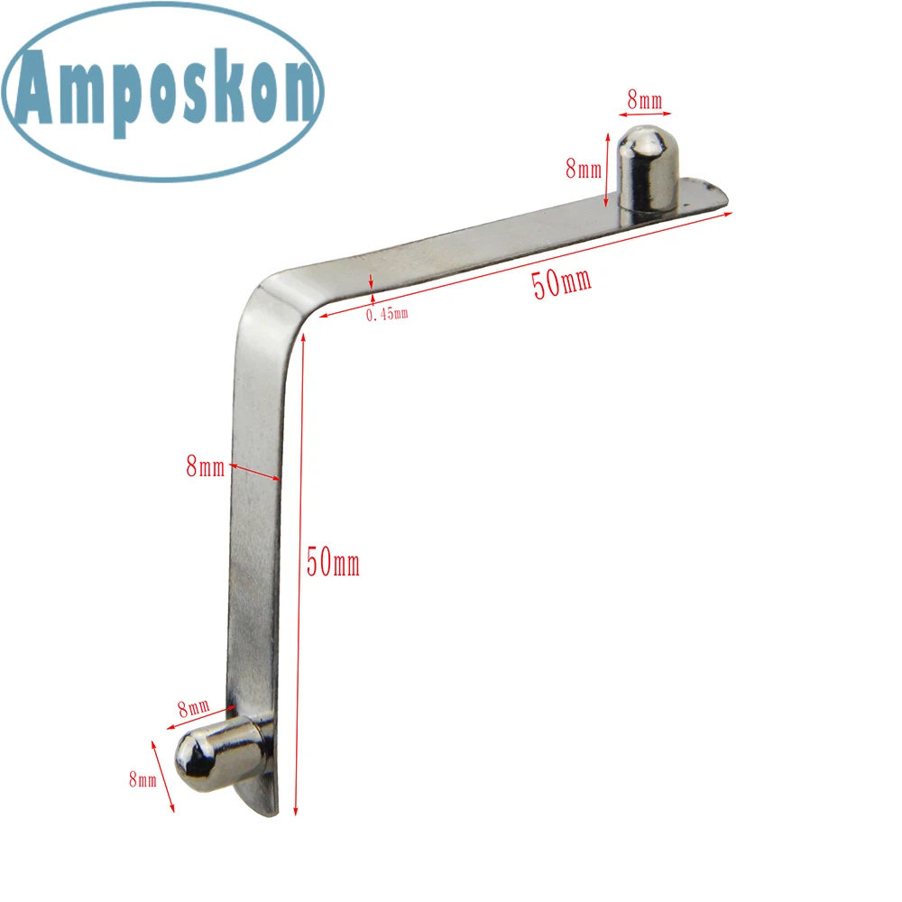 50pcs 8 X 8mm Push Solid Button Spring Snap Clips Double Pin Tent Pole ...