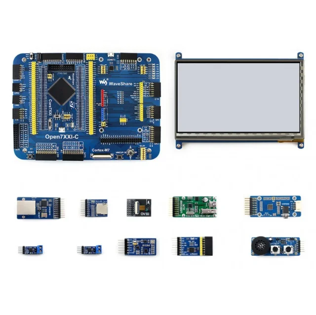 Waveshare Open746I C stm32開発ボードキットb (stm32f746igt6 mcu Cortex M7用) 、7インチタッチlcdおよびその他のモジュールを含む ...