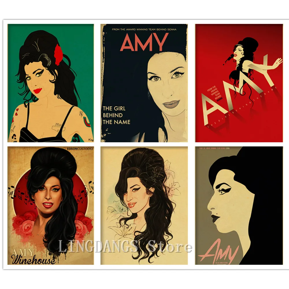 Pintura de diamantes 5d Diy, póster Vintage, Amy Winehouse, cantante de ...