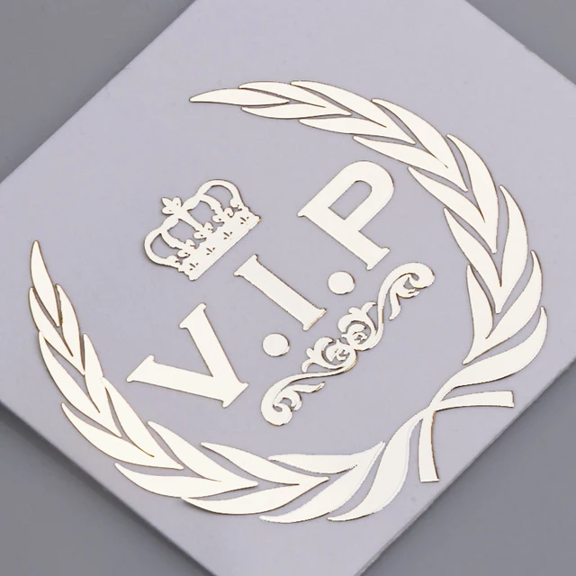Car Styling 3D Metal Nickel VIP Crown Emblem Badge Sticker Automobile ...