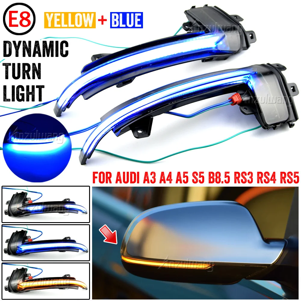 LED Dynamic Turn Signal Light Flowing Water Blinker For Audi A4 A5 B8.5 ...
