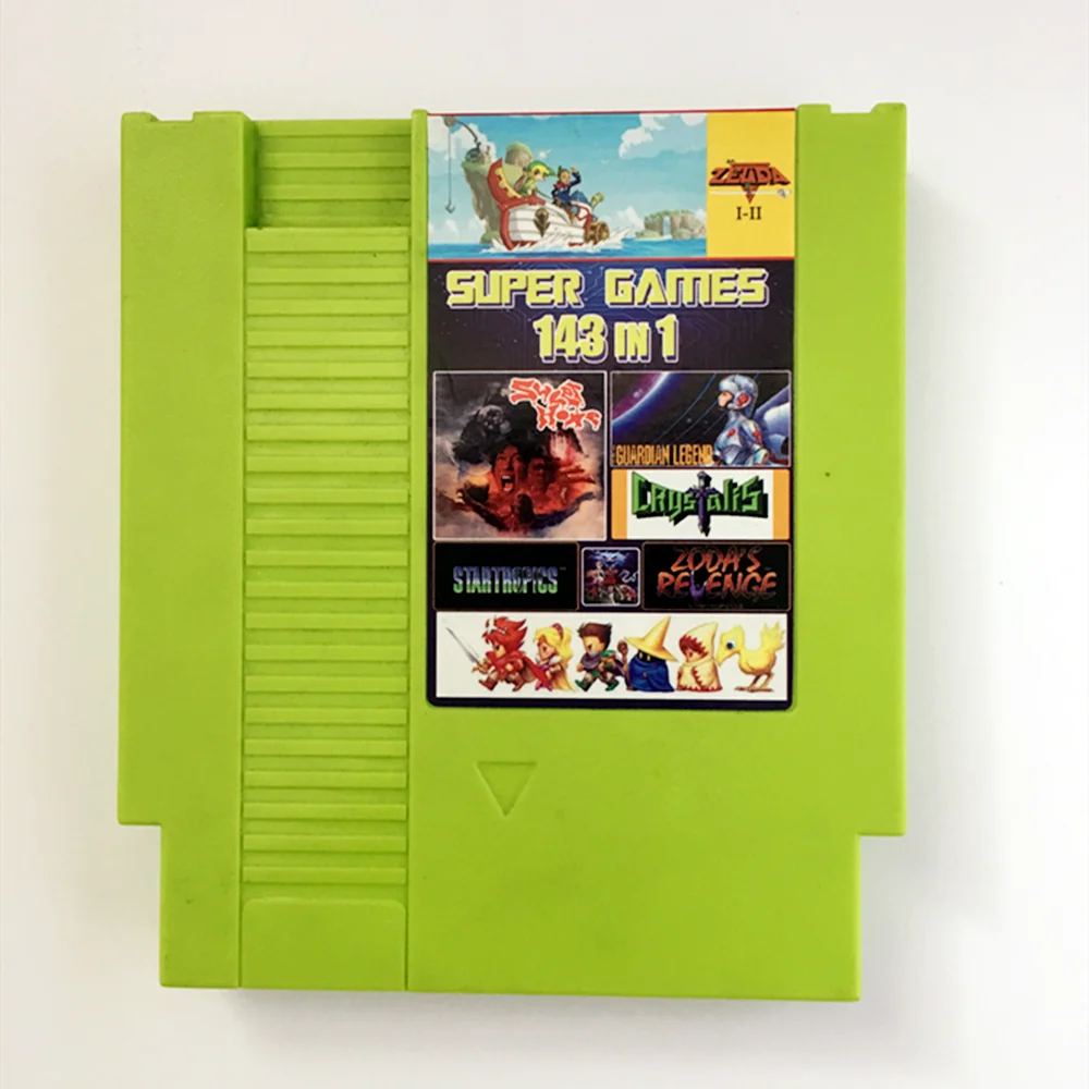 143 em 1 vídeo game cartão console de memória para nintendo nes 72 ...