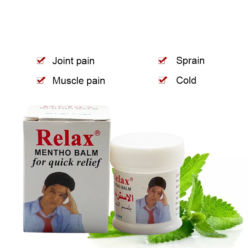 Relax Mentho Balm Cooling Oil Ointment For Sprain Joint Pain Headache ...